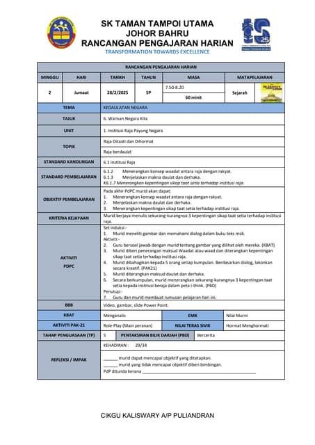 RABU.pdf lesson plan activity level 1 education | PDF