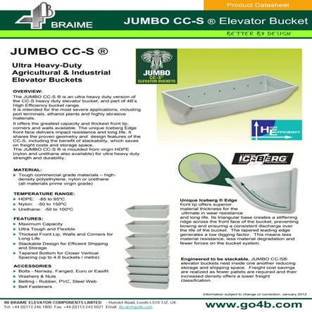 Jumbo CC-S Elevator Buckets | PDF