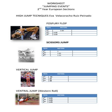 Jumping event sexta hoja | DOCX