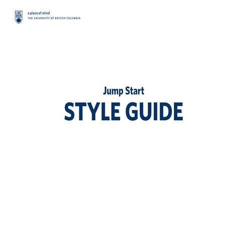 Jump Start Style Guide | PDF
