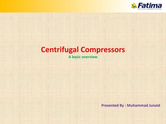 Fundamentals of Centrifugal Compressor - Head (revised) | PPT