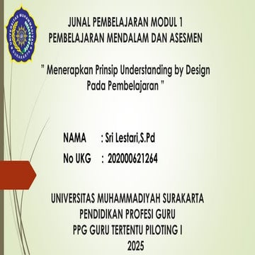 JUNAL PEMBELAJARAN MODUL 1.pdf tugas PPG | PDF