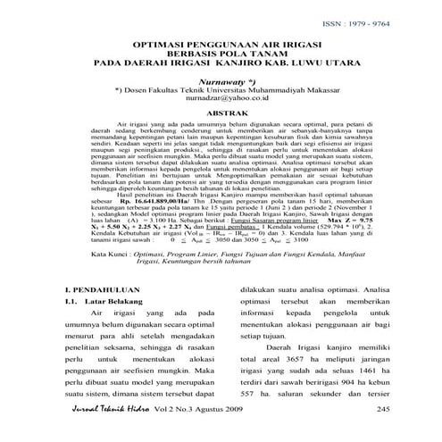 Junal teknik hidro 3 nurnawaty | PDF