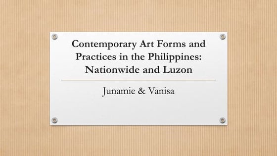 Different Contemporary Art technique and Performance Practices in CPAR ...