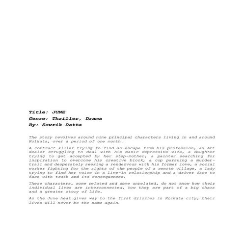 Sample Synopsis 1- Film | PDF