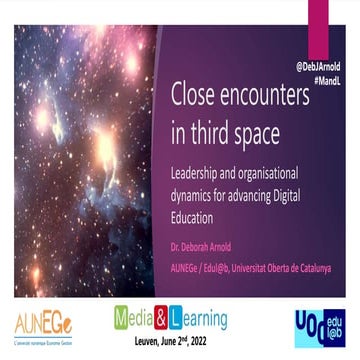 Close encounters in third space: Leadership and organisational dynamics ...