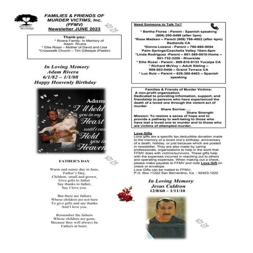 Families & Friends of Murder Victims, INC (FFMV) | PDF