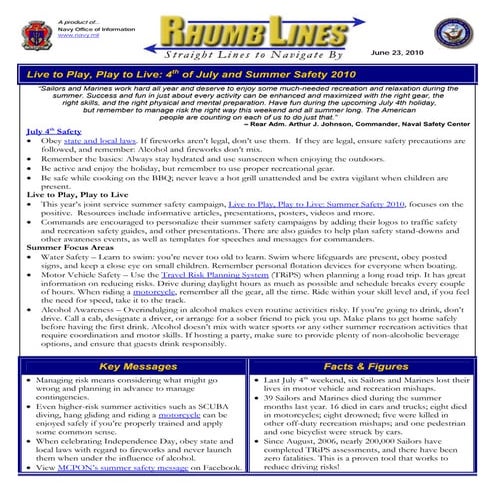 101 Days of Summer Safety Brief | PPT