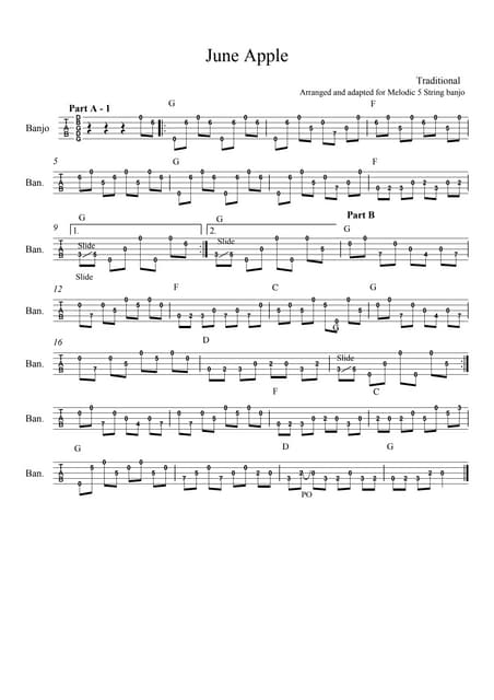 Melodic 5 String Banjo Roll patterns | PDF | Classical Music | Music