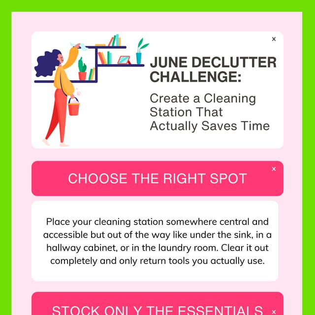 June Declutter Challenge: Create a Cleaning Station That Actually Saves ...