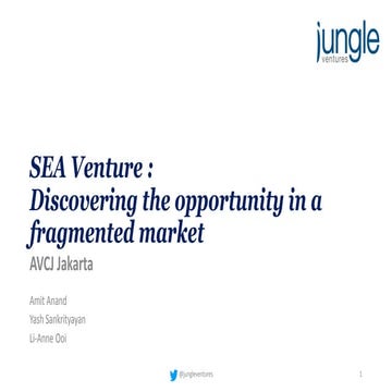 Jungle Ventures: Discovering the Opportunity in a Fragmented Market | PDF