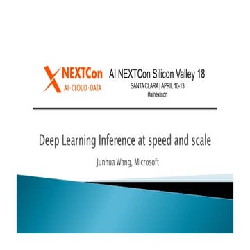 Deep Learning Inference at speed and scale | PDF