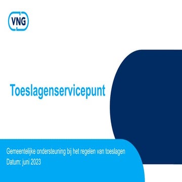 (Be)spreekuur 27 juni 2023 - Toeslagen servicepunt | PPTX