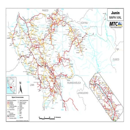 Mapa vial del departamento de Junín | PDF