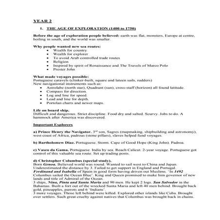 Junior Certificate History Second Year Notes | PDF