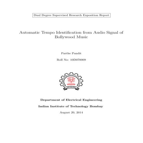 Junior thesis: Automatic tempo identification from audio signal of ...