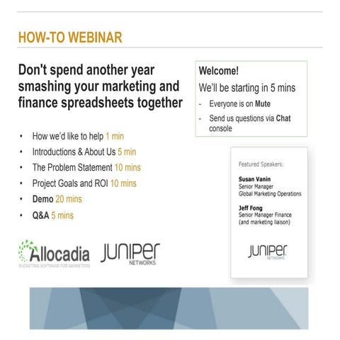 Juniper and Allocadia How To Webinar Slides | PDF