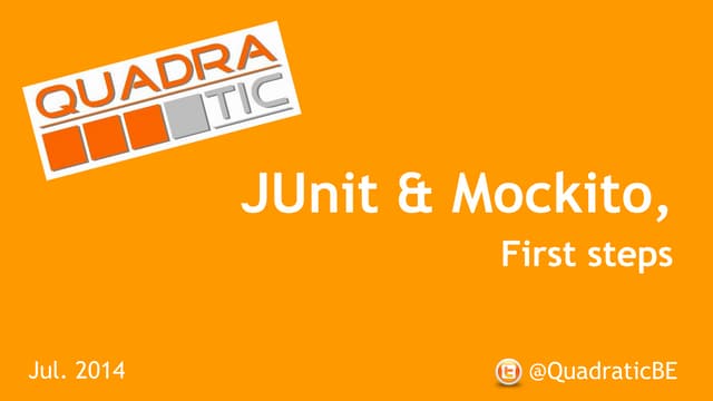 Junit And Mockito First Steps Pdf Programming Languages Computing