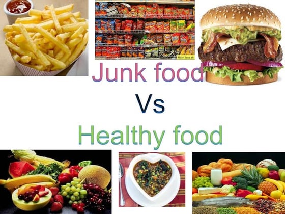 Junk Food Vs Healthy Food Chart Healthy And Unhealthy Food Chart