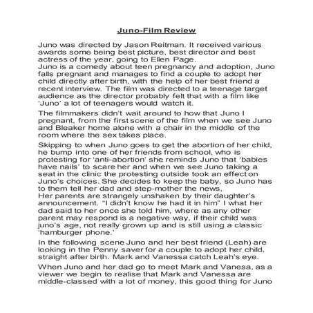 Juno film review | DOCX