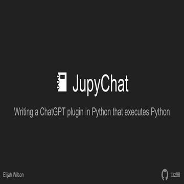 JupyChat - Michigan Python | PPTX