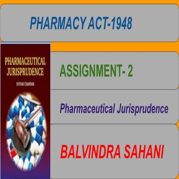 Pharmacy Act 1948 | PDF
