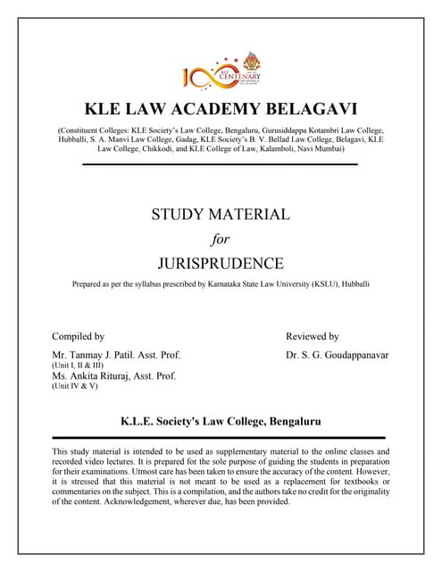 Introduction to Jurisprudence | PPTX | Law