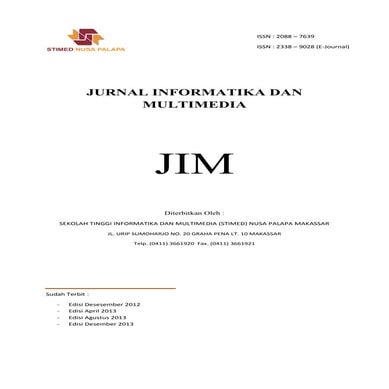 Jurnal Informatika dan Multimedia STIMED NUSA PALAPA | DOCX