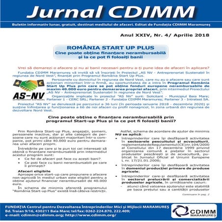 Jurnal CDIMM nr. 4/2018_ Europe Direct Maramures | PDF
