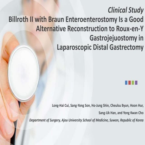 Journal reading Billroth 2 vs Roux-en-Y in Distal Gastrectomy | PPTX