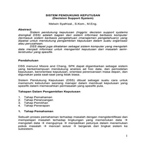 Jurnal dss | DOC