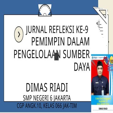 Jurnal Dwi Mingguan Ke- 9 Modul 3.2 Pemimpin dalam Pengelolaan Sumber ...