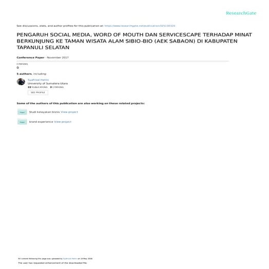 PENGARUH SOCIAL MEDIA, WORD OF MOUTH DAN SERVICESCAPE TERHADAP MINAT ...