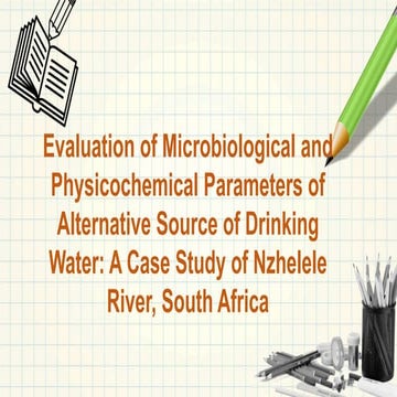 Thesis presentation about water challenges and physico chemical ...