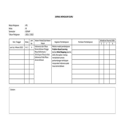 JURNAL MENGAJAR GURU SMP.docx