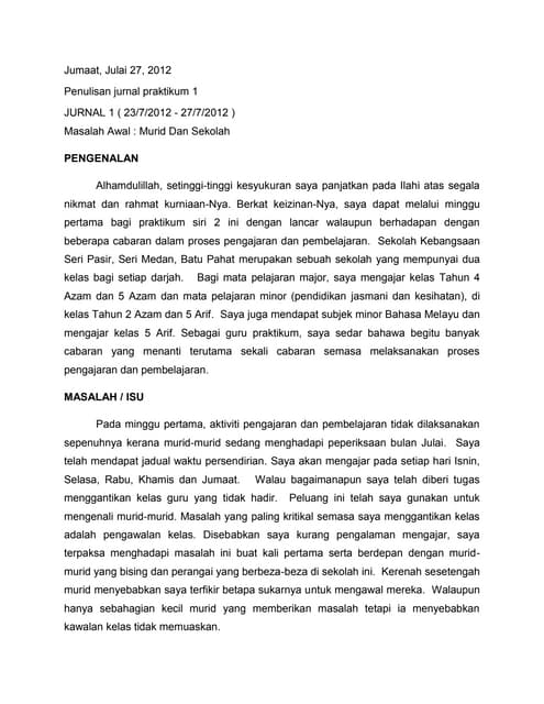 Jurnal Praktikum IPG (Format dan Penulisan 12 Minggu) | PDF