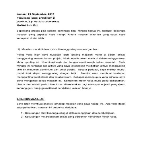 Jurnal minggu 8 | DOCX