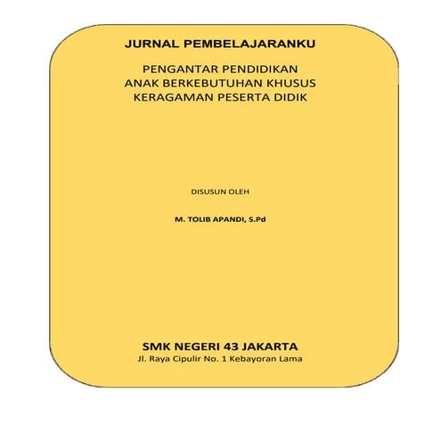 Jurnal Pembelajaranku Pengantar Pendidikan Anak Berkebutuhan Khusus.pdf