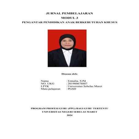 Contoh jurnal pembelajaran PPG modul 3 PPI | PDF