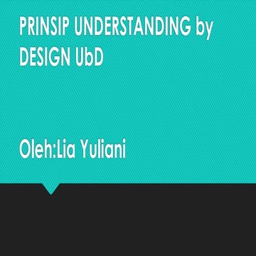 Jurnal pembelajaran dengan prinsip UbD Modul 1 | PDF