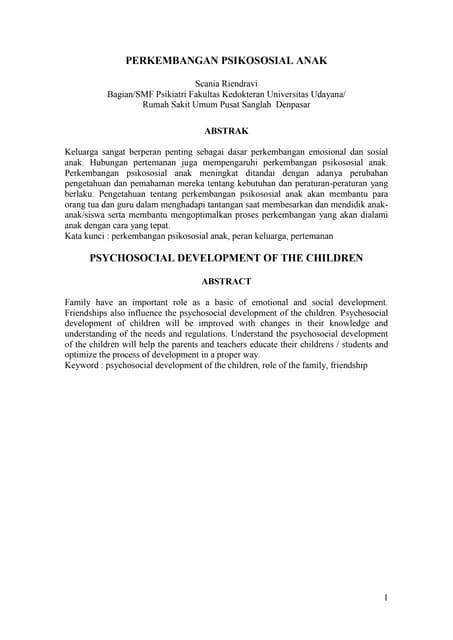 EDUP3103 : TEORI PSIKOSOSIAL ERIK ERIKSON | PPT