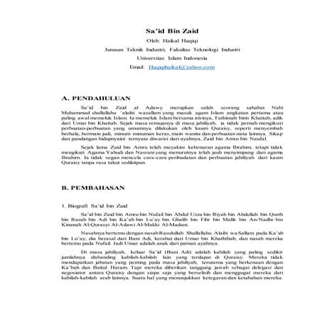 SA'ID BIN ZAID FIX | DOCX