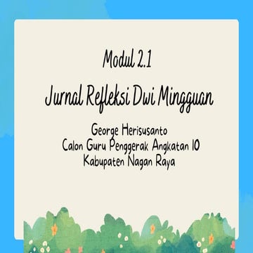 Refleksi Dwi Mingguan Modul 2.1 Pembelajaran Berdiferensiasi | PDF