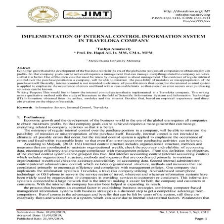 Jurnal sipi tashya sesudah uts 11,SI-PI, Tashya Amaraesty, Hapzi Ali, Sistem Informasi ...