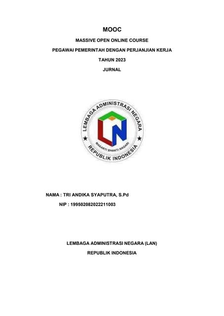 Contoh Jurnal Resume Materi MOOC PPPK .docx