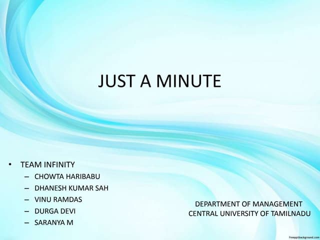 Just a minute | PPTX