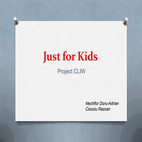 Just for Kids | PPTX | Web Design and HTML | Internet