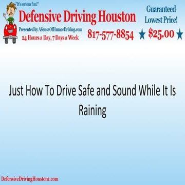 Just how to drive safe and sound while | PPT