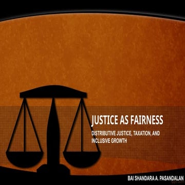 Justice as Fairness (Distributive Justice, Taxation, and Inclusive ...