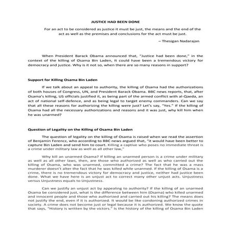 Justice had been done | DOC